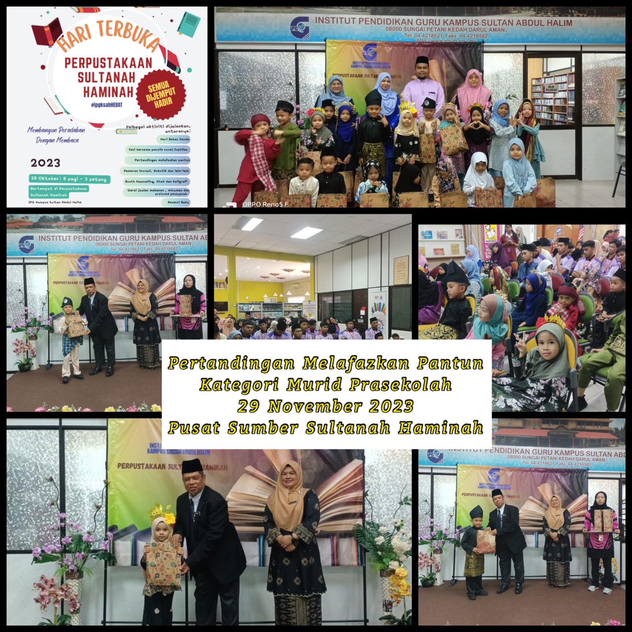 Pertandingan Melafazkan Pantun Kategori Murid Prasekolah Didikku Sayang IPGKSAH